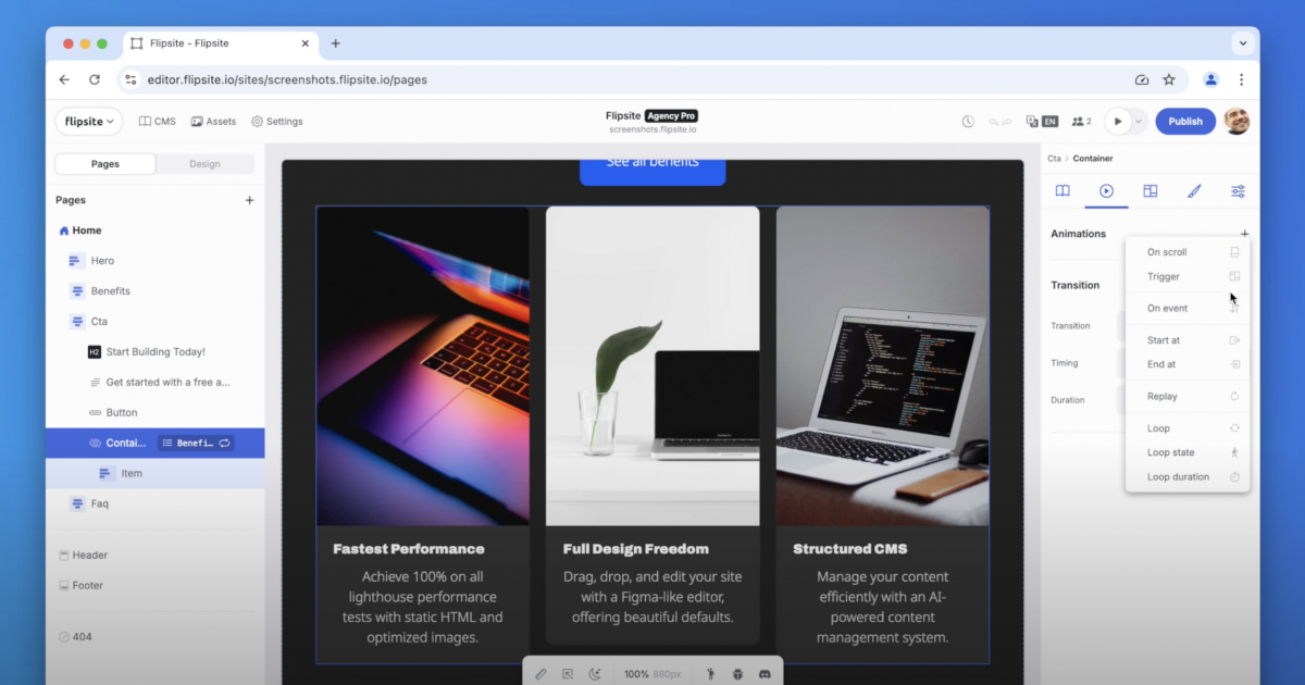 Adding animations and transitions